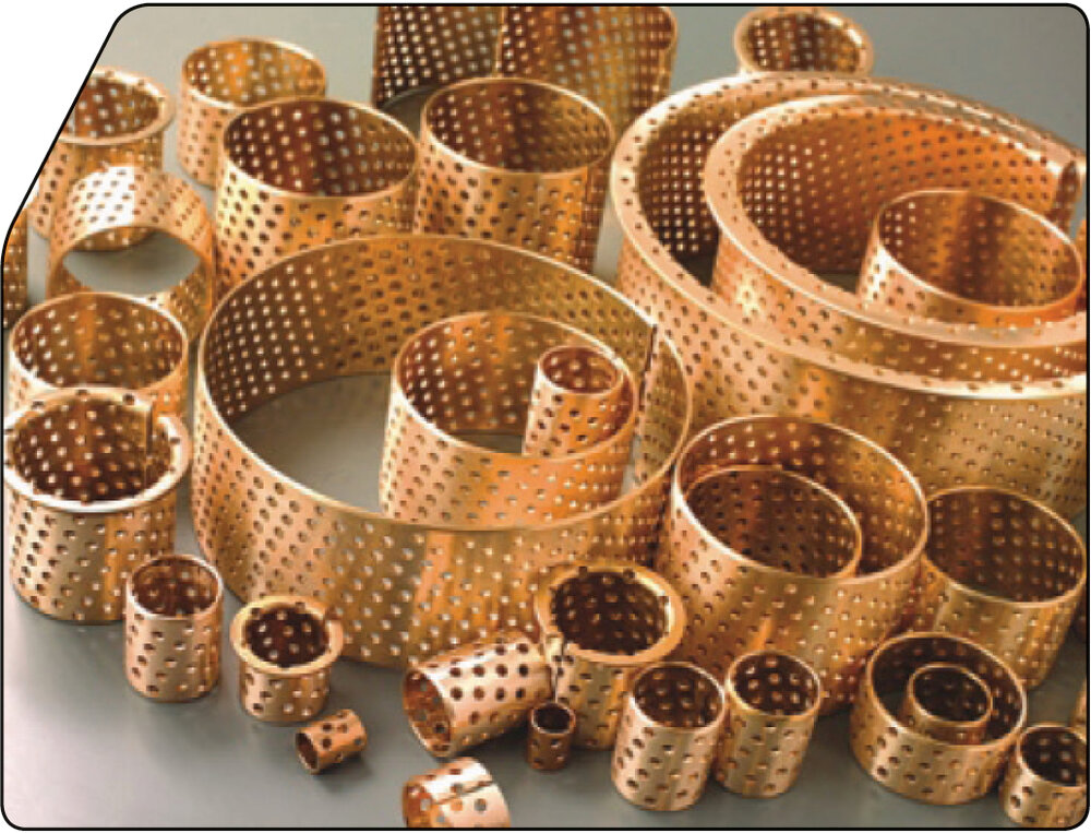 gerollte Gleitlager aus CuSn8P Bronze | GGT