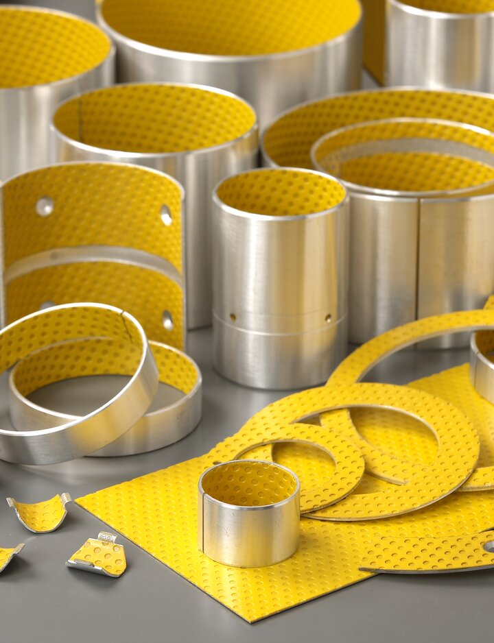 Gerollte Gleitlager, wartungsfreie Trockengleitlager | GGT